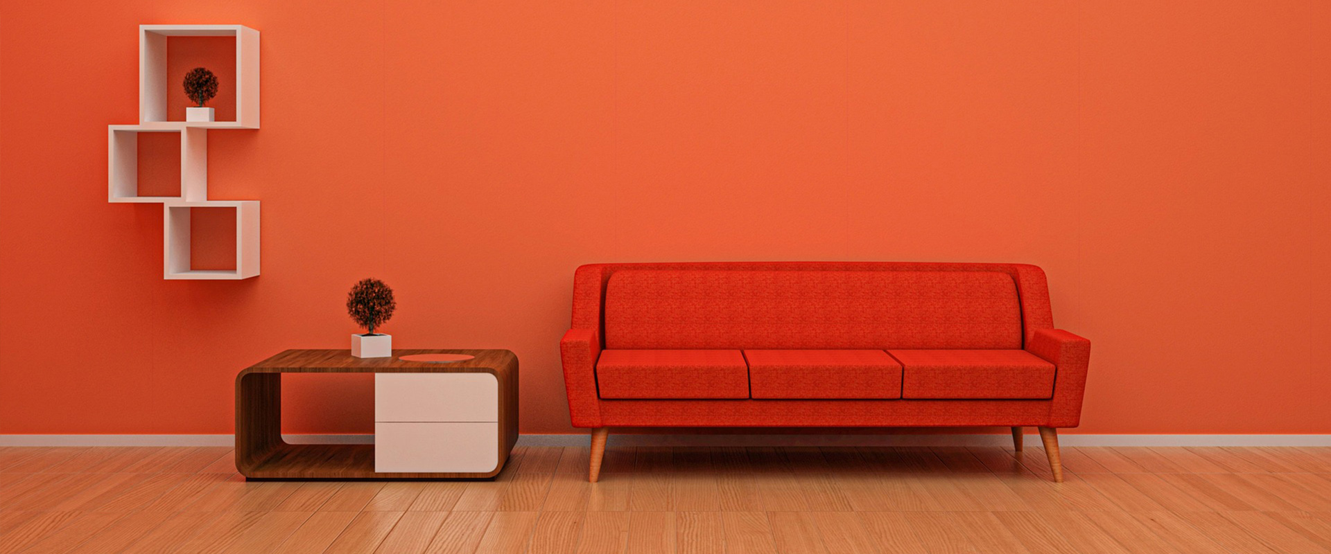 Pomarańczowy kolor w aranżacji wnętrz